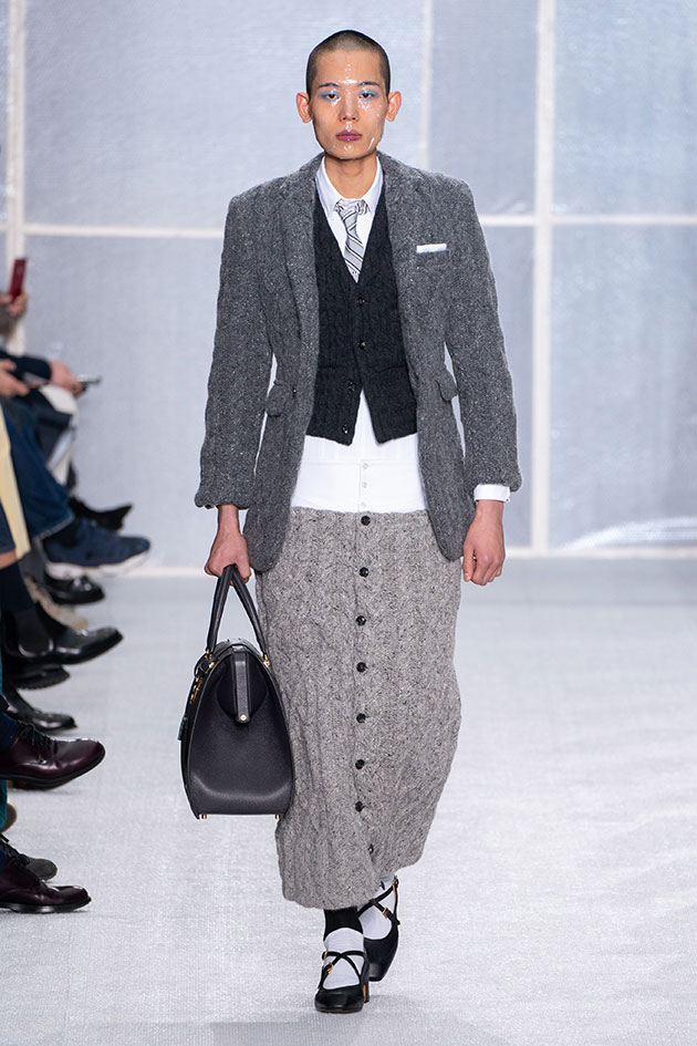 Thom Browne reutiliza materiais em seu desfile outono-inverno 2019/20 ...